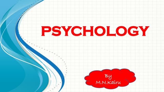 Introduction to psychology | PPT