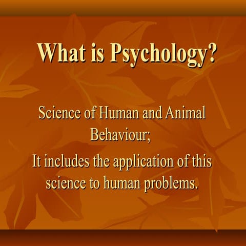 Psych 101 - Introduction to Psychology - Lecture 1 | PPTX
