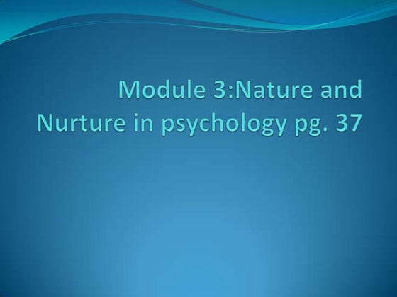 Nature vs nurture | PPT