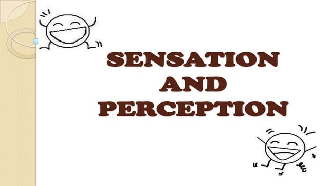 SENSATION AND PERCEPTION Psychology | PPT