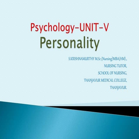 Personality assessment | PPTX