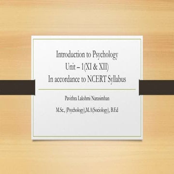Psychology unit - 1 | PPTX | Educational Assessment | Education