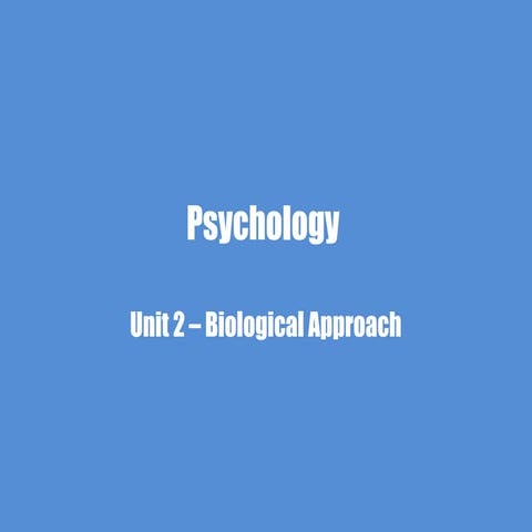 Psychology unit 1 (biological approach) | PPT | Brain and Nervous ...