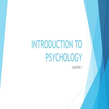 Psychology chapter 1 | PPT