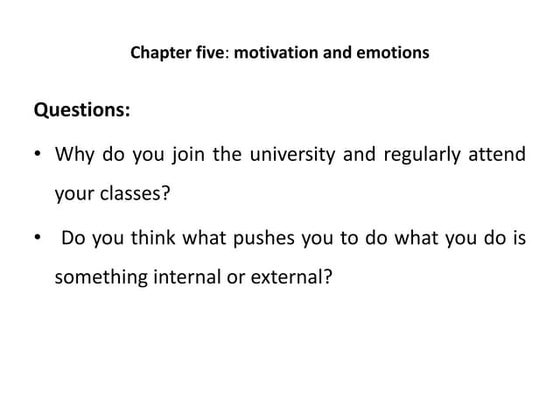 Motivation & Motivational drives and theories | PPTX | Science