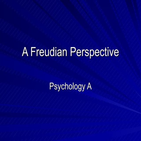 Psychology A Freud | PPT