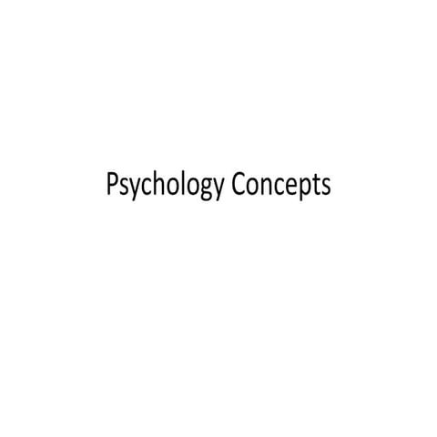 Psychology concepts | PPTX