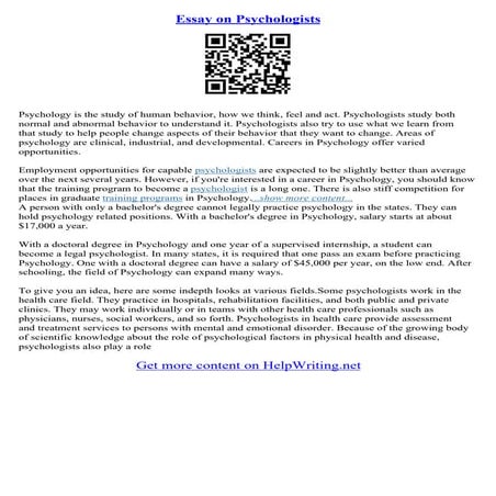 Psychology Essay Topics | PDF