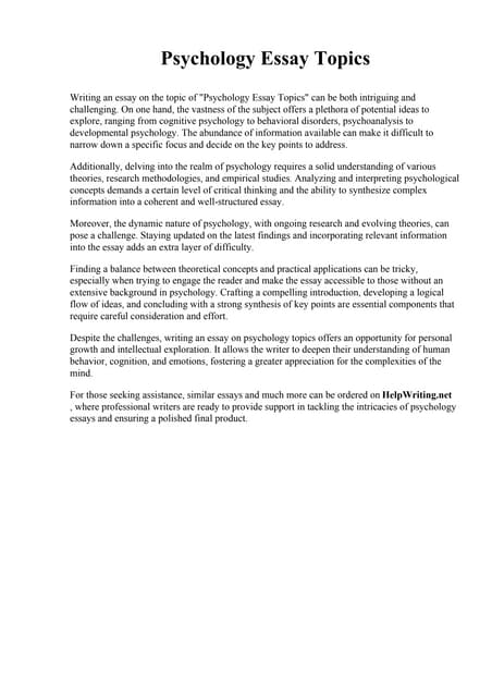 Essay On Psychology.pdf