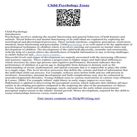 Psychology Essay Writing | PDF