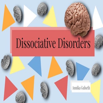 Dissociative Disorders | PDF