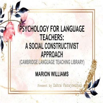 Psychology for language teachers | PPTX