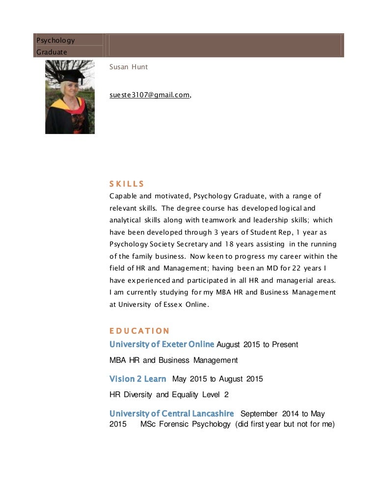 Psychology Graduate Cv Temp psychology-graduate-cv-temp
