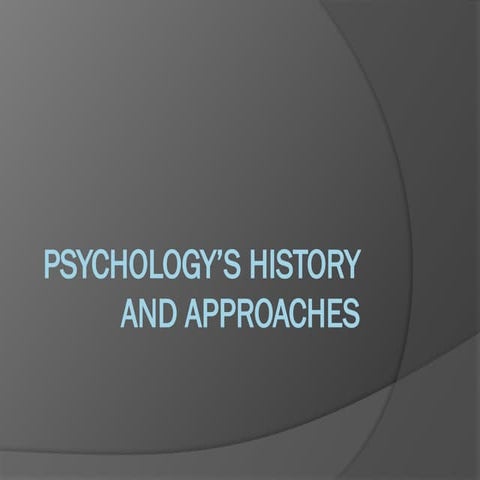 Psychology History and Approaches .pptx