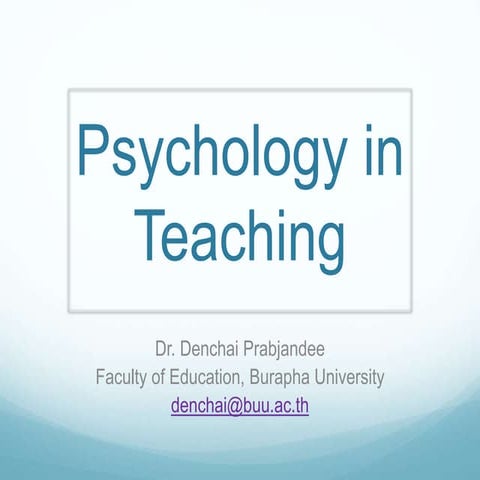 Psychology in teaching | PPTX