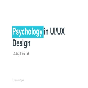 Psychology in UI and UX | PDF