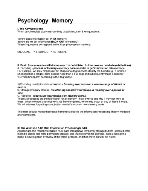Information - Processing View (Atkinson Shiffrin).pptx | Data Storage ...