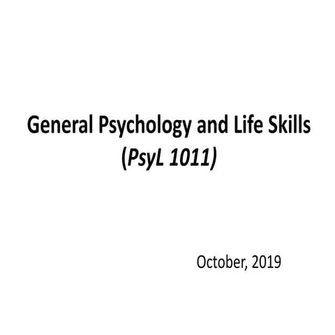 General Pysychology.pdf freshman student | PDF