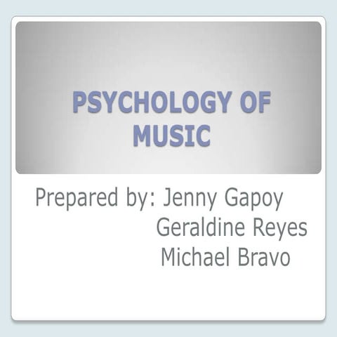 Psychology of music | PPTX