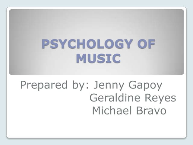 Music and the memory | PPTX | Brain and Nervous System Disorders ...