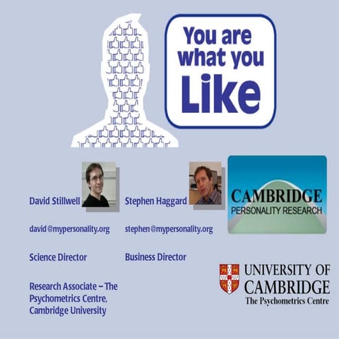 'Psychometrics Predicting Behaviour, In Theory and In Practice' Dr ...