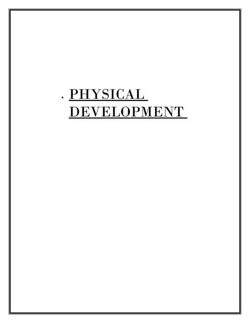 Physical development | PPT