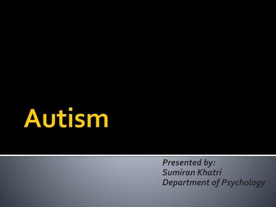 Autism | PPTX