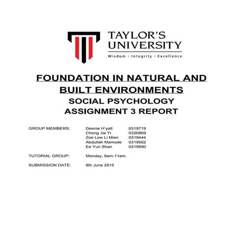 Social psychology project 3(fnbe0814) | PDF