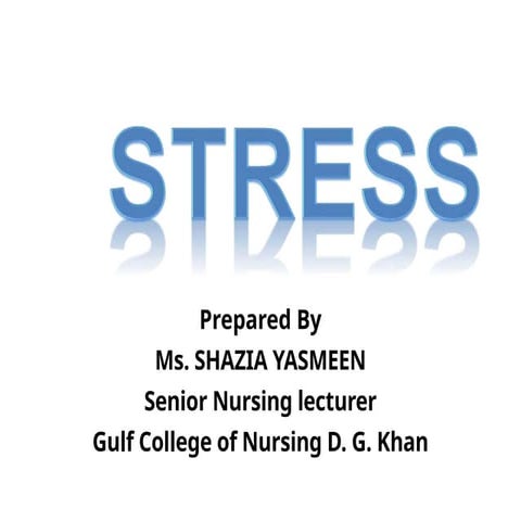Stress and adaptatiton | PPTX