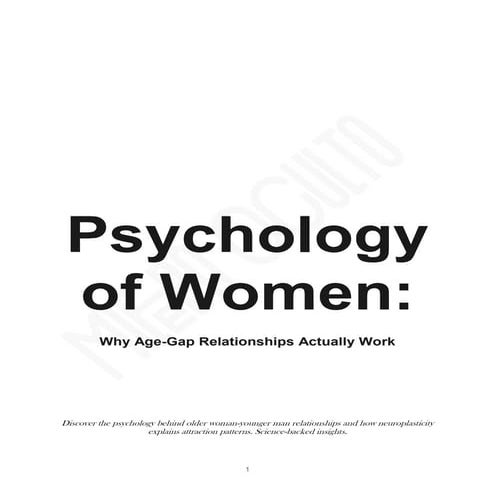 Psychology of Women: Why Age-Gap Relationships Actually Work | PDF