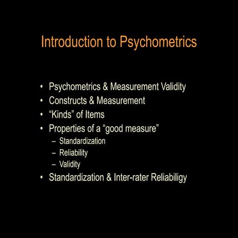 instrument development and psychometrics | PPT
