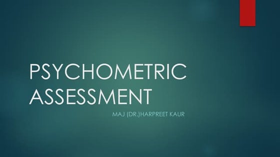 Unlocking Potential: A Guide to Psychometric Assessment Tools | PPT