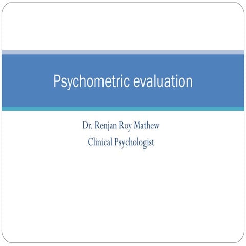 Psychometric Evaluation | PPT
