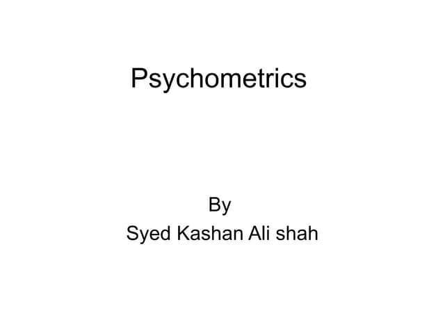Psychological tests; Introduction and Classifications | PPTX