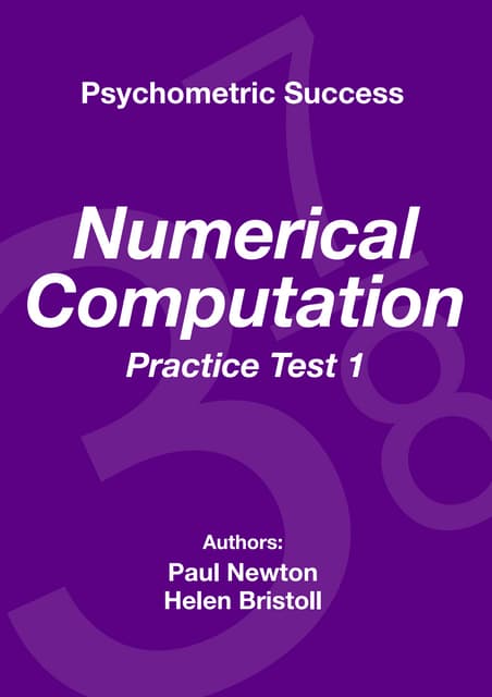 Psychometric success numerical ability data interpretation practice ...