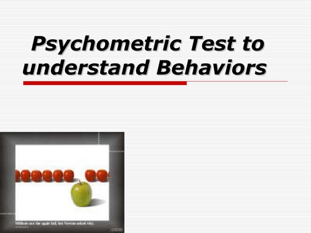 Psychometric testing | PDF