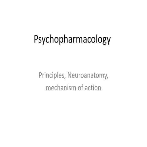 Psychopharmacologypresentation | PPT