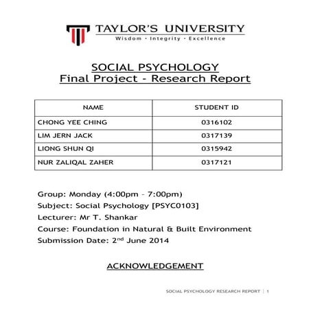 Psych Research Report (content) | DOCX