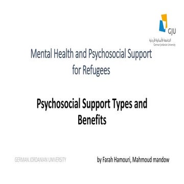 Psychosocial Support Types and Benefits | PDF