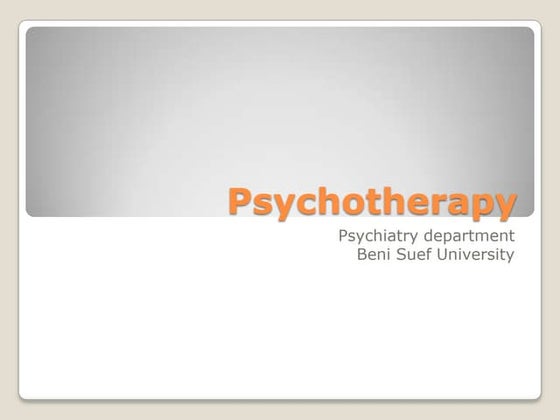 Psychosocial therapy.presentation......... | PPTX