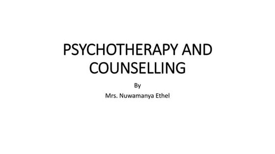 PRINCIPLES OF COUNSELLING | PPT