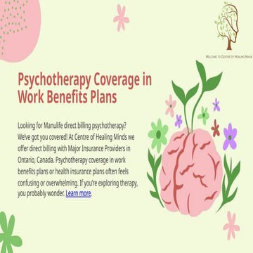 Understanding Psychotherapy Coverage in Work Benefits Plans | PPTX