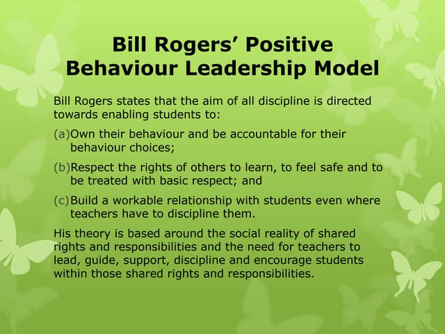 Bill Rogers: Positive Behaviour Leadership | PPTX