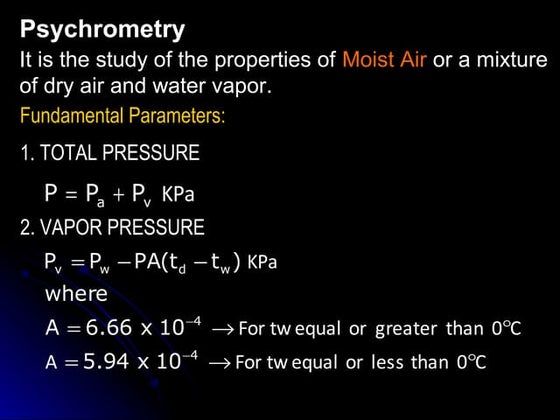 Psychrometric chart and process | PDF