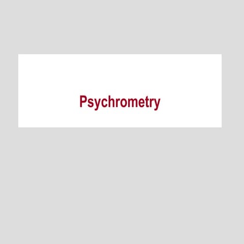 Properties of air watervapour mixtures -psychrometry ppt.ppt
