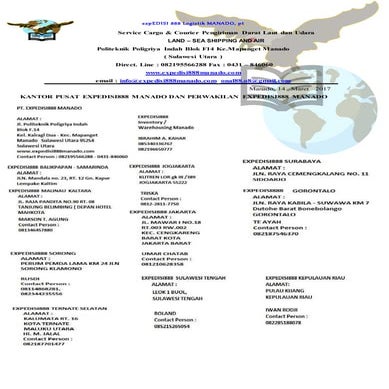 KOMITMEN EXPEDISI888 MANADO | PDF