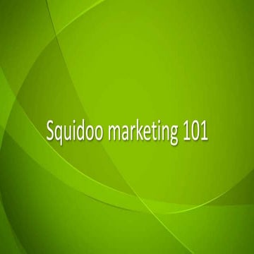 Squidoo marketing 101 | PPTX