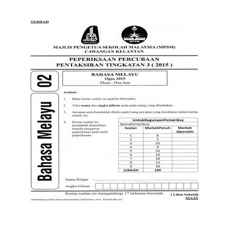 Pt3 bm kelantan | PDF