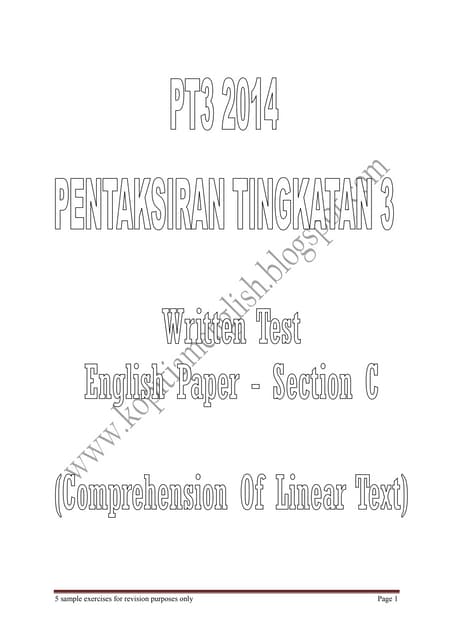 Contoh Jawapan PT3 (Pt3- Error Identification_ANSWER SHEET) | PDF