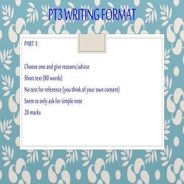 Pt3 writing format | PPTX